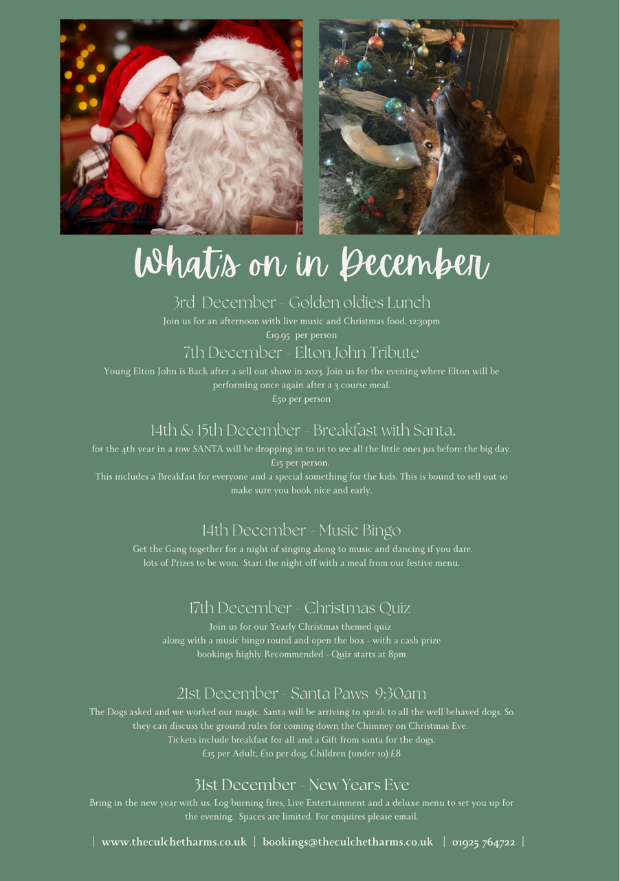 Events | Culcheth Arms | Great Food, Drink & Entertainment